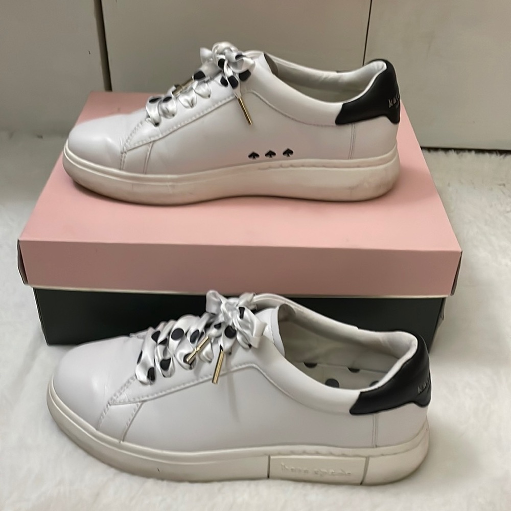 Kate Spade Lift White Leather Sneakers - Gem